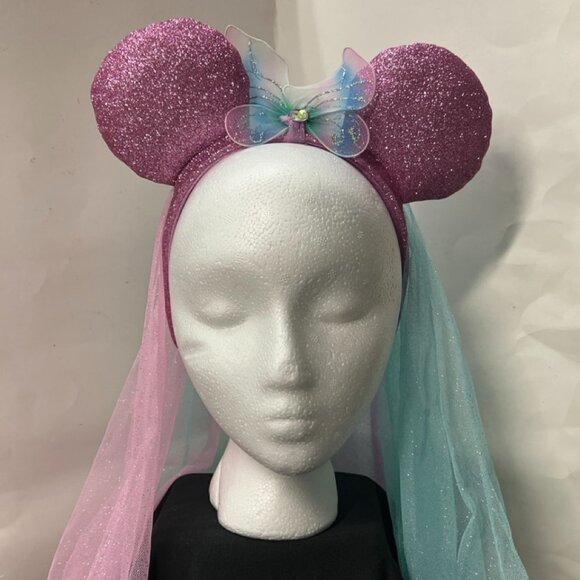 Disney | Accessories | Disney Minnie Mouse Pink Glitter Ears Princess ...